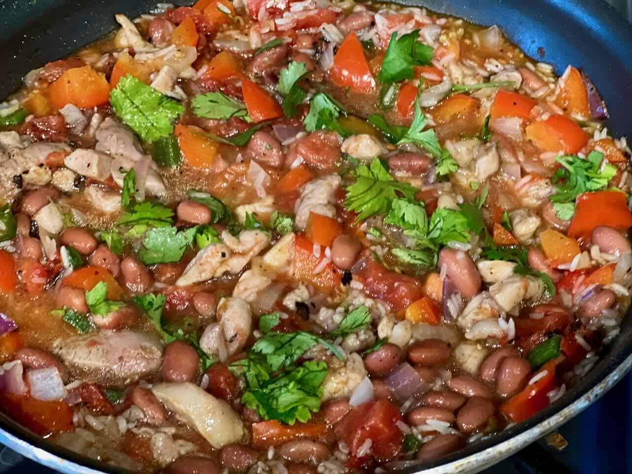 Skillet Cajun Chicken with Red Beans & Rice - Lori Speak